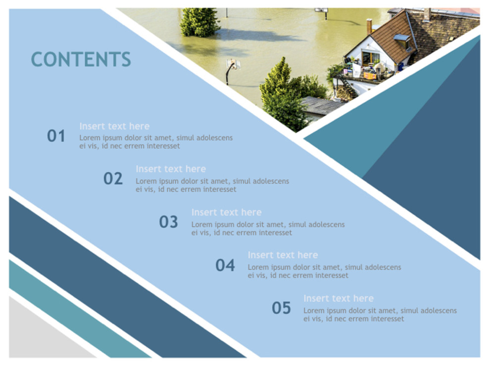 Free Presentation Template - flood inundation