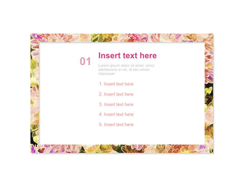 Free Keynote Template Design - Fancy Flower Background