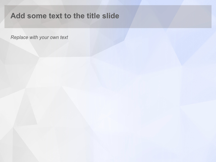Triangle Patterns With Gray, Blue Gradation - Free Presentation Template