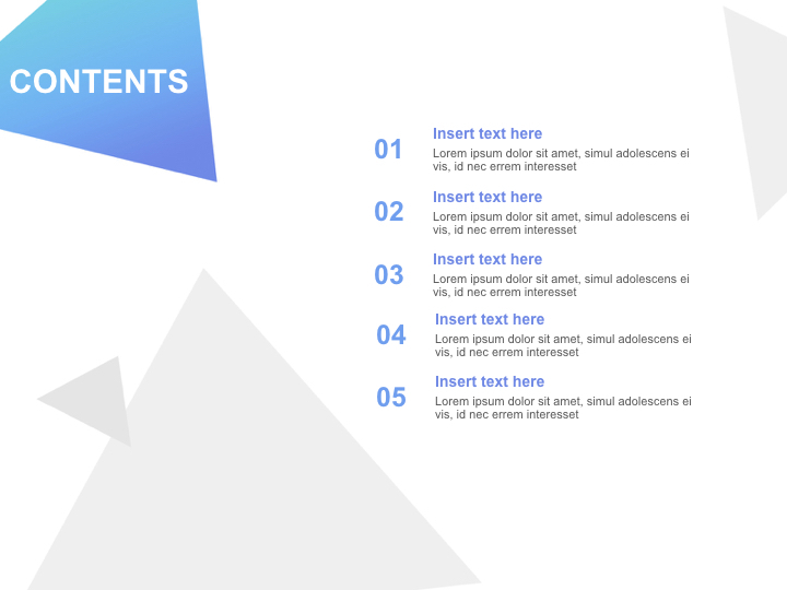 Free Keynote Backgrounds - A Big, Blue Triangle With Small Triangles|Slides