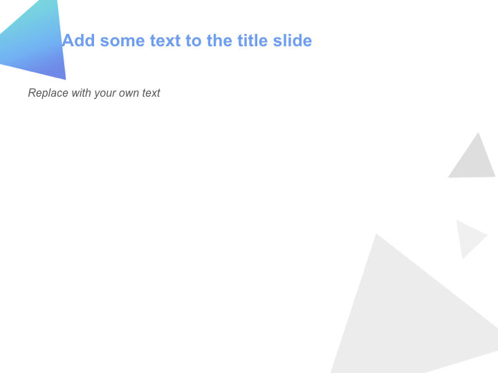 Free Keynote Backgrounds - A Big, Blue Triangle With Small Triangles|Slides