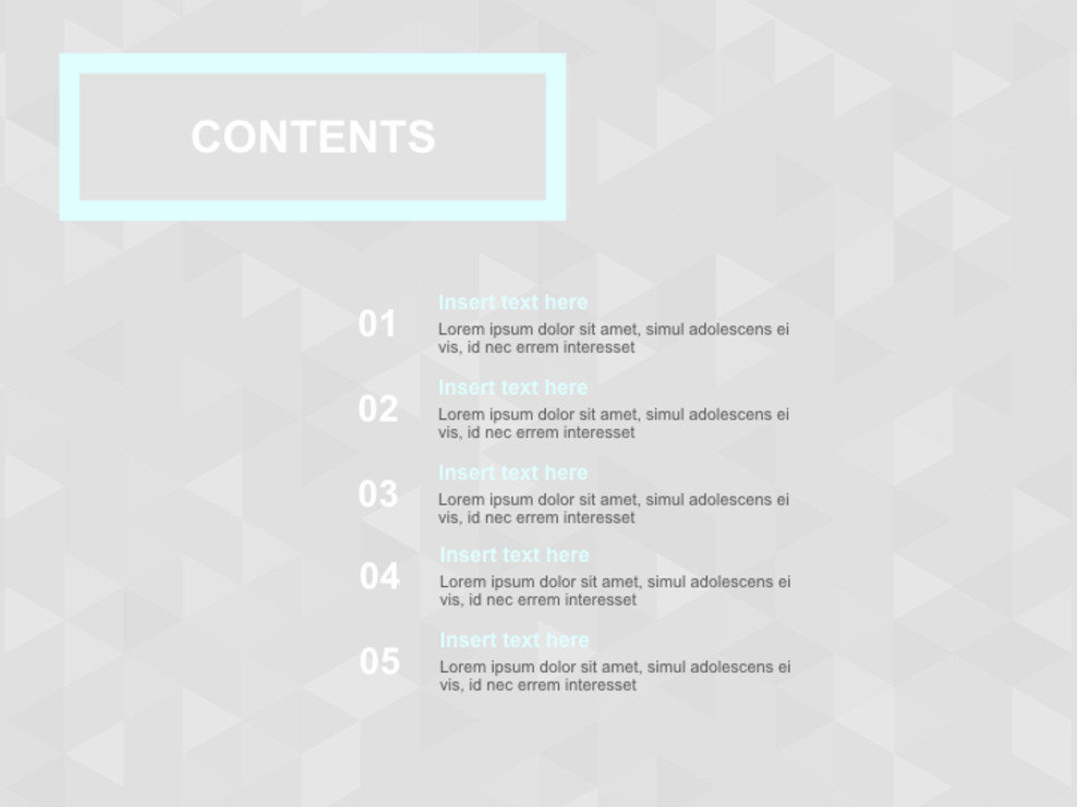Free Keynote Template Design - Gray Triangled Background With Skyblue ...