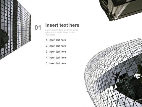 Free Presentation Template - A Skyscraper Observing From Downside ...