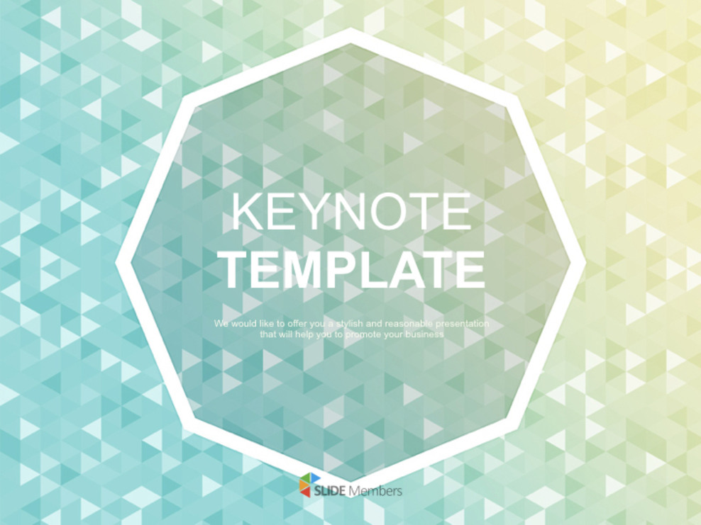 Keynote Free - Small Triangles Colored With Mint Green and Octogonal ...