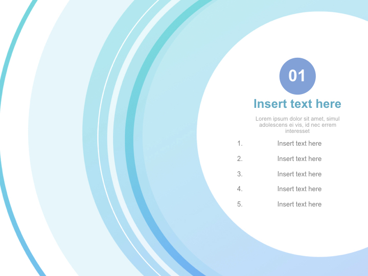 Circles Gradated With Blue - Keynote Images Free Download|Slides