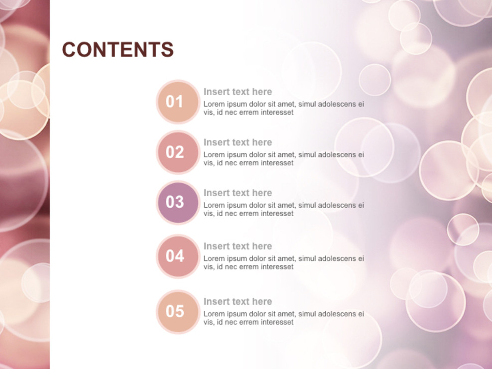 Free Presentation Template - Rosegold Circled Pattern