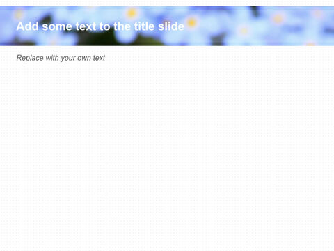 Free Presentation Template - Skyblue Flower As Actual Image|Keynote|Slides