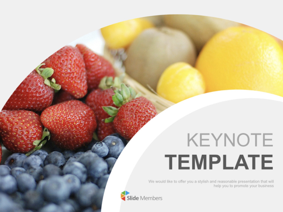 Free Presentation Templates - White Background With Fruit Patterns ...