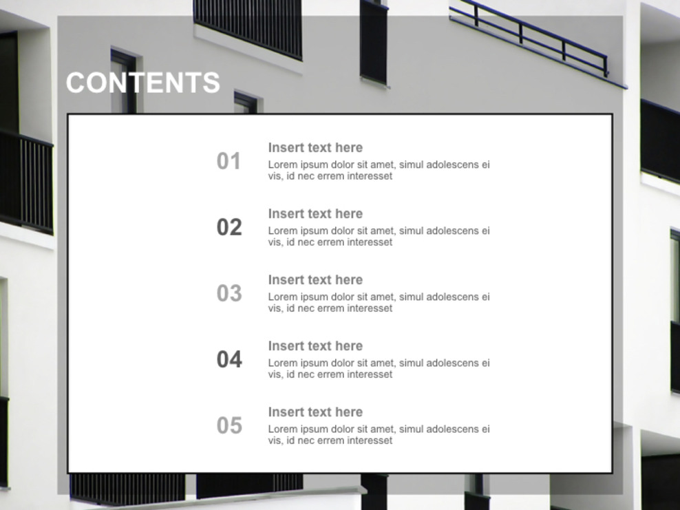 Free Professional Keynote Templates - Windows on Black and White Buliding