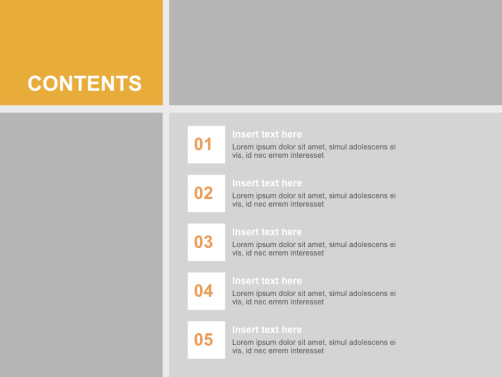 Gray Orange Quadrangled Border - Keynote Template Free