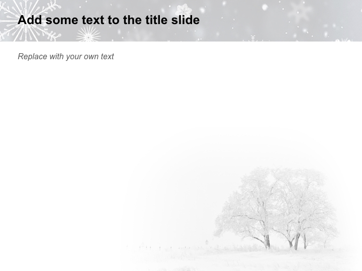 A Winter Landscape - Free Presentation Templates