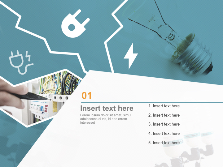 Free Keynote Template - Light Bulbs and Eletricity|Slides