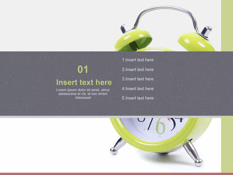 Free Keynote Template Design - Alarm Clock