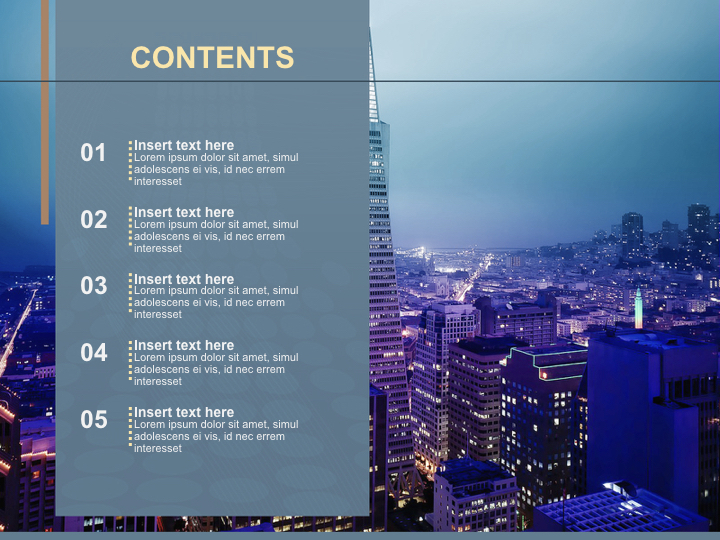 Free Presentation Template - A Night of City|Keynote|Slides