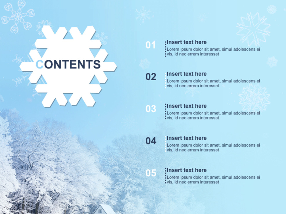 Free Presentation Templates - Winter Trees