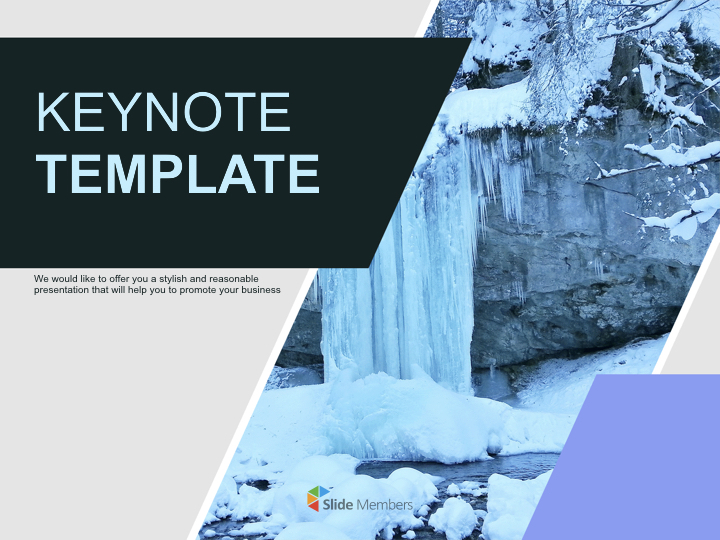 Free Presentation Template - Ice Wall|Keynote|Slides