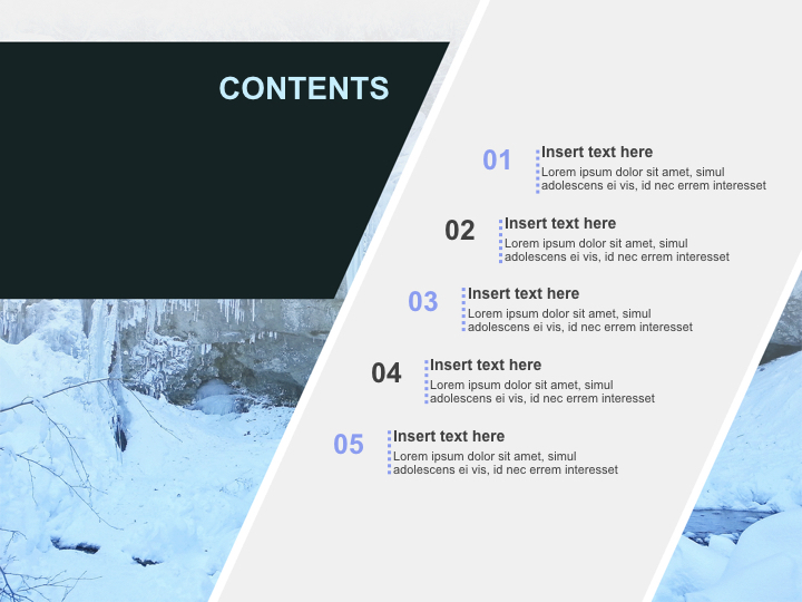 Free Presentation Template - Ice Wall|Keynote|Slides