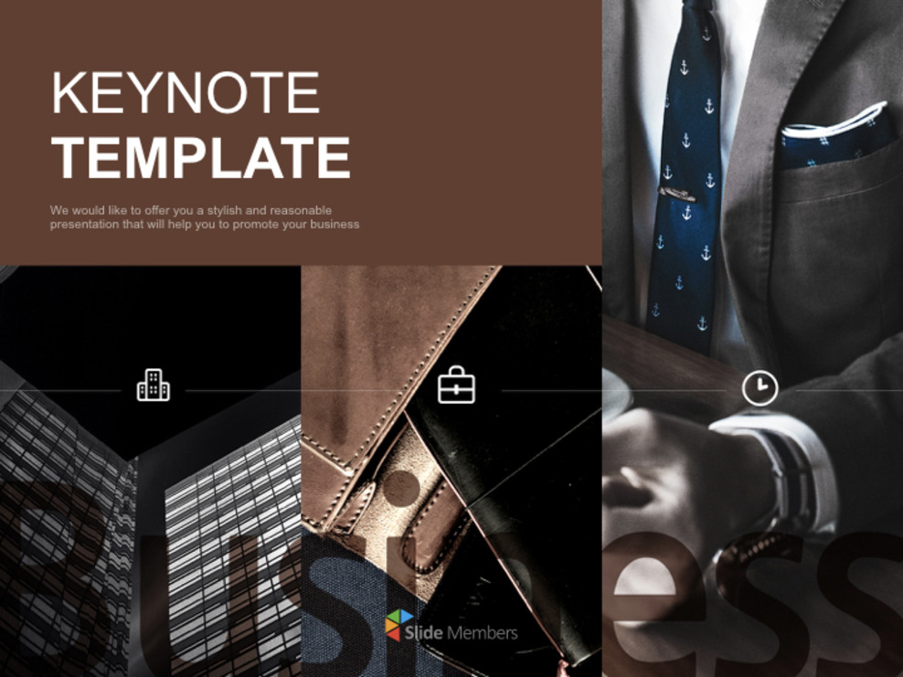 Free Professional Keynote Templates - Buildings and Businessmen|Slides