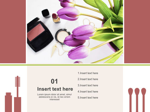 Keynote online Free - Make-up and Flowers|Slides