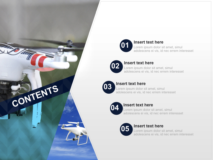 Sky and Drones - Free Presentation Templates