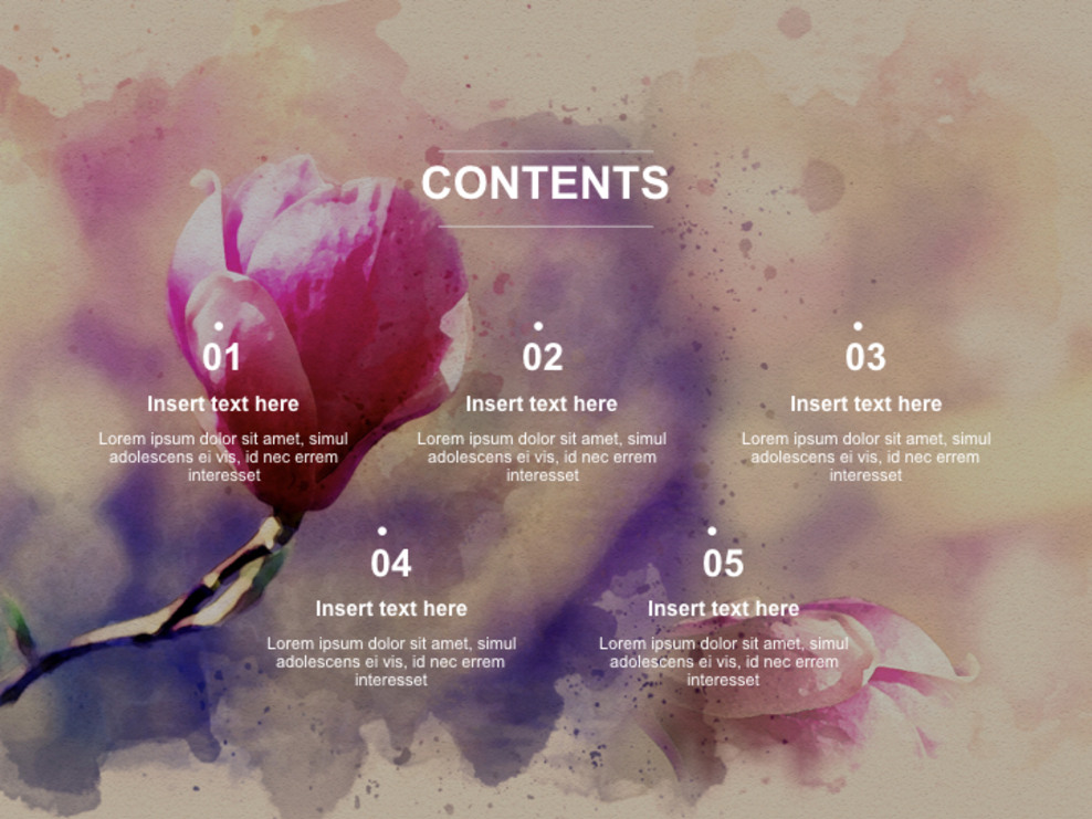 Keynote Template Free - MagnoliA Bud|Slides