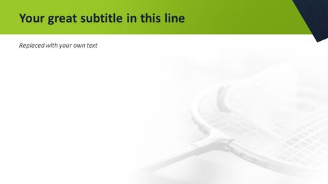 Badminton - PowerPoint Template Free Download