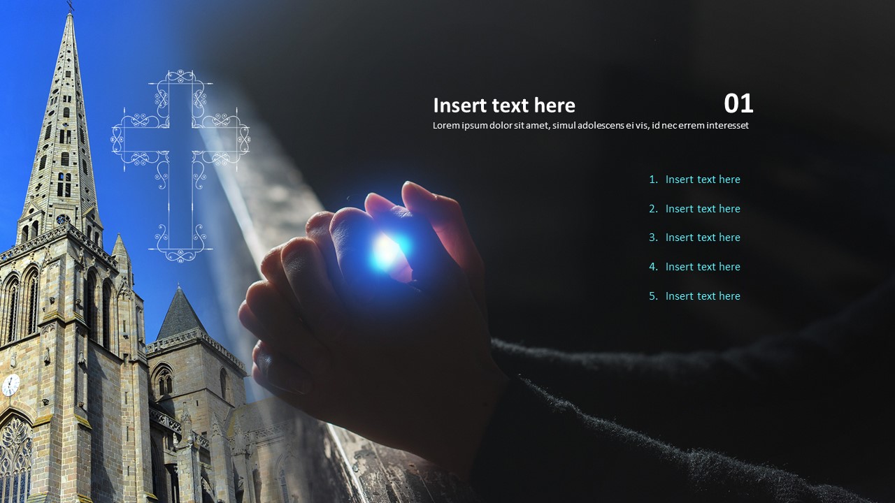 Catholic Church on a Bright Day - Free Powerpoint Template