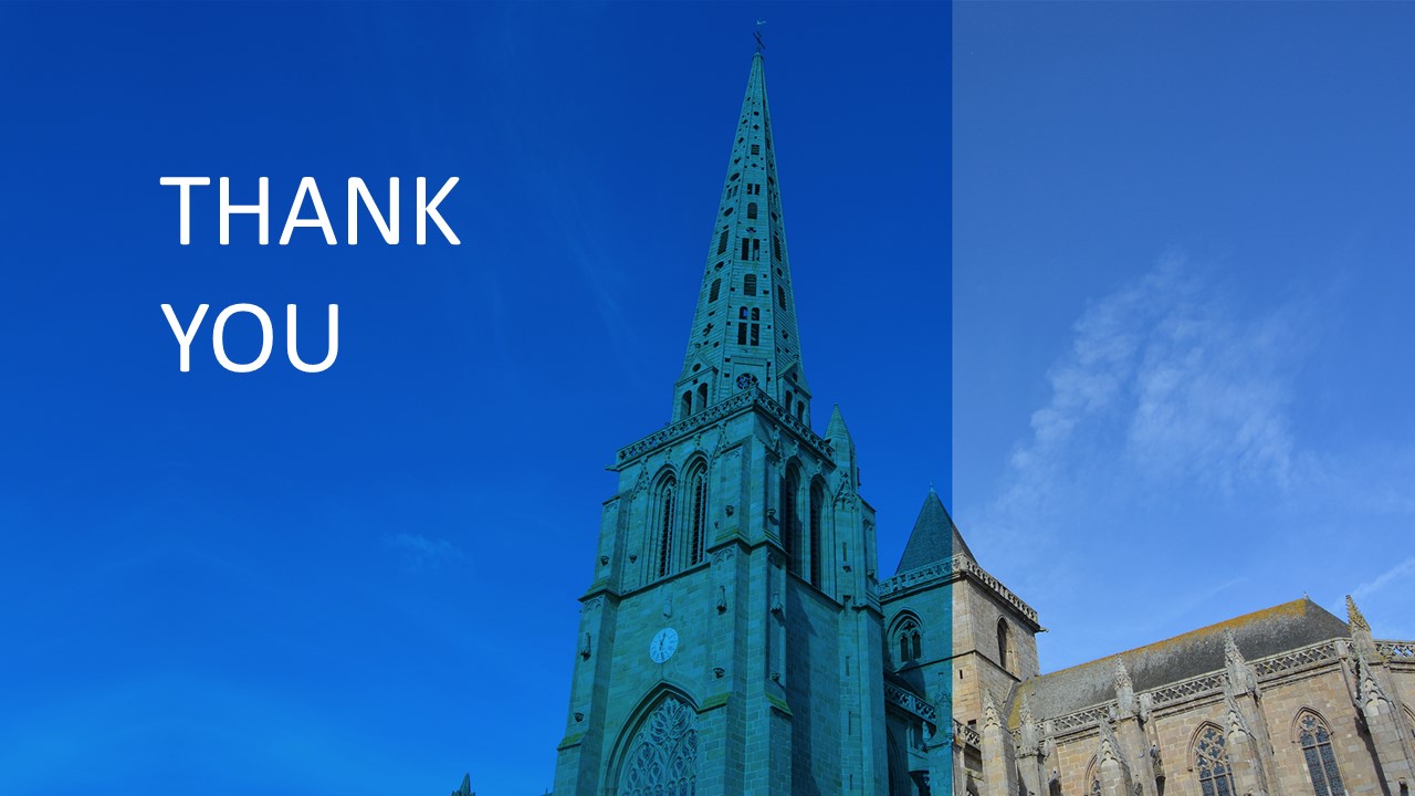 Catholic Church on a Bright Day - Free Powerpoint Template