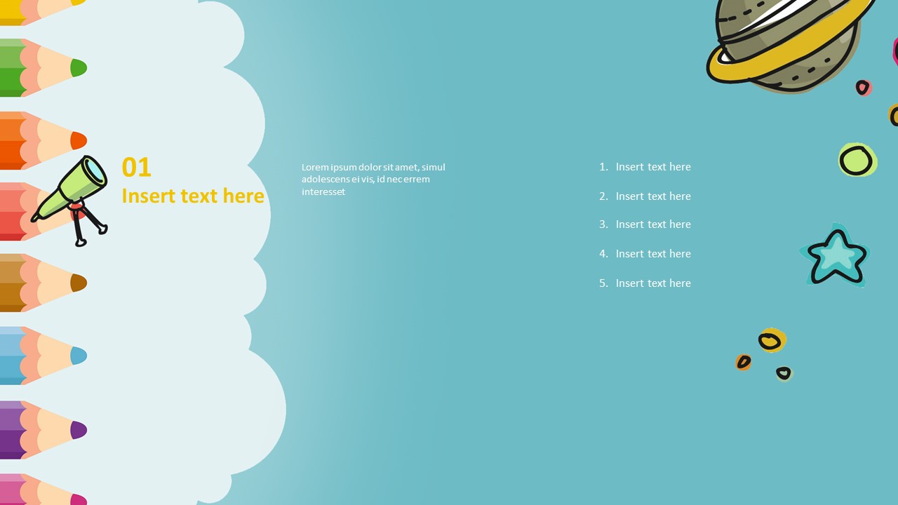 Colored Pencil World - Free PPT Sample