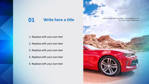 Free PowerPoint Template Design - Red Car