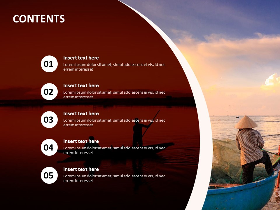 PowerPoint Template Free Download - Fisherman's Life