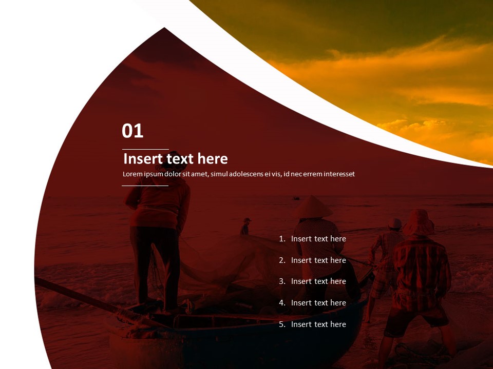 PowerPoint Template Free Download - Fisherman's Life