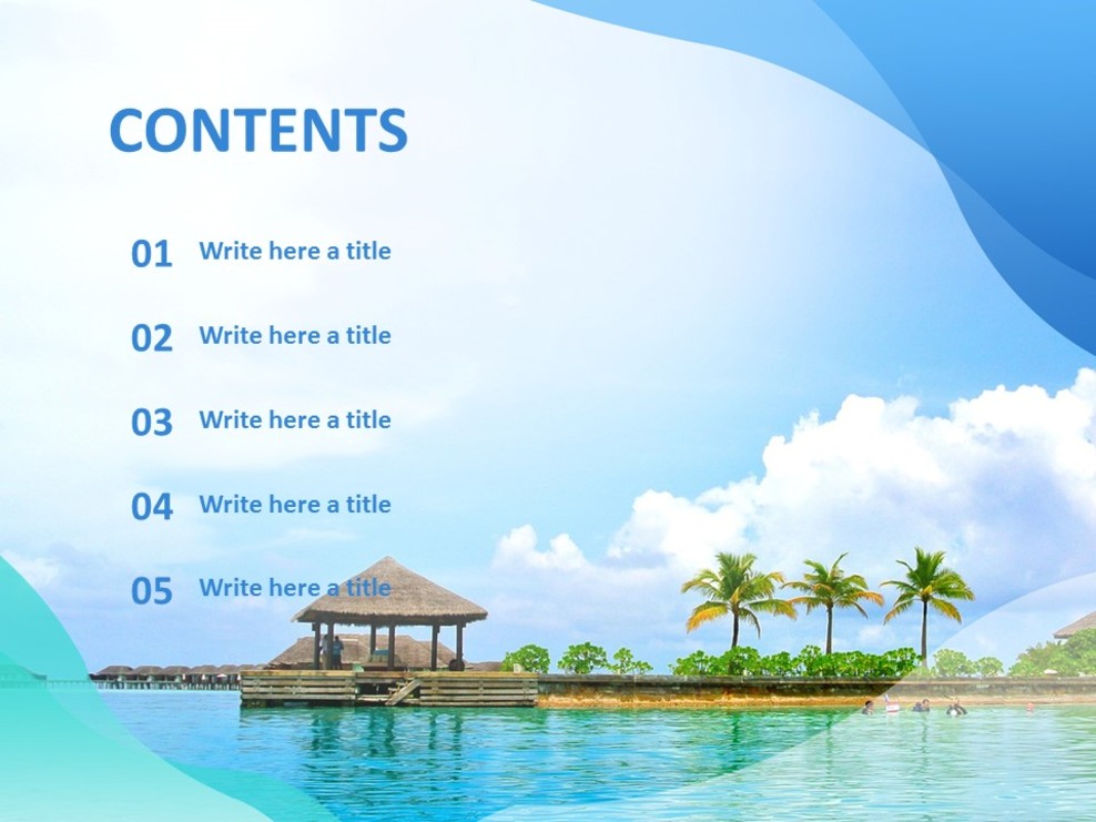 PPT Design Free Download - Summer Resort