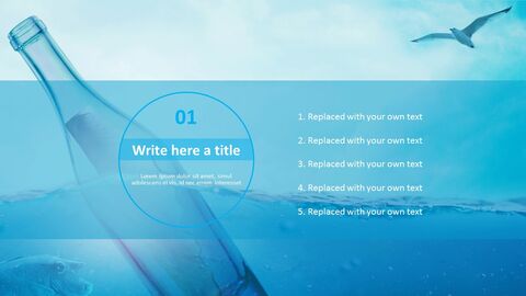 Best PPT Template Free Download - Bottle Floating in Ocean