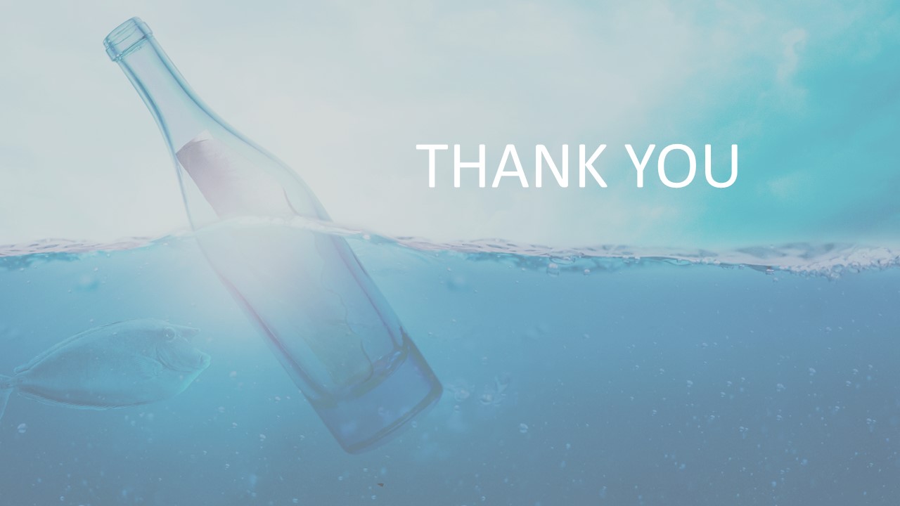 Best PPT Template Free Download - Bottle Floating in Ocean