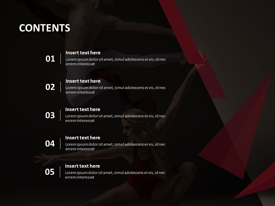 Descarga gratuita de la mejor plantilla PPT - Danza moderna