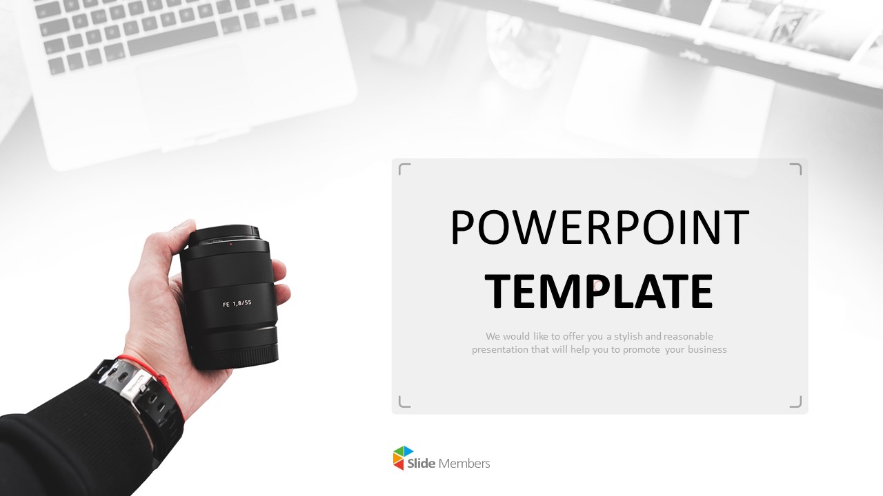 Gratis Lente de la cámara - Diseño de plantillas de PowerPoint gratis