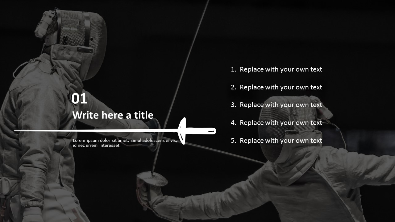 Fencing - Free PPT Template Design