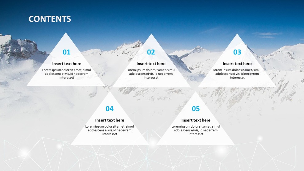 Free PowerPoint - The Top of the Snowy Mountain