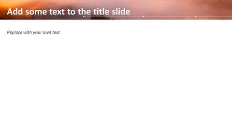 Free Powerpoint Template - Sunrise Theme