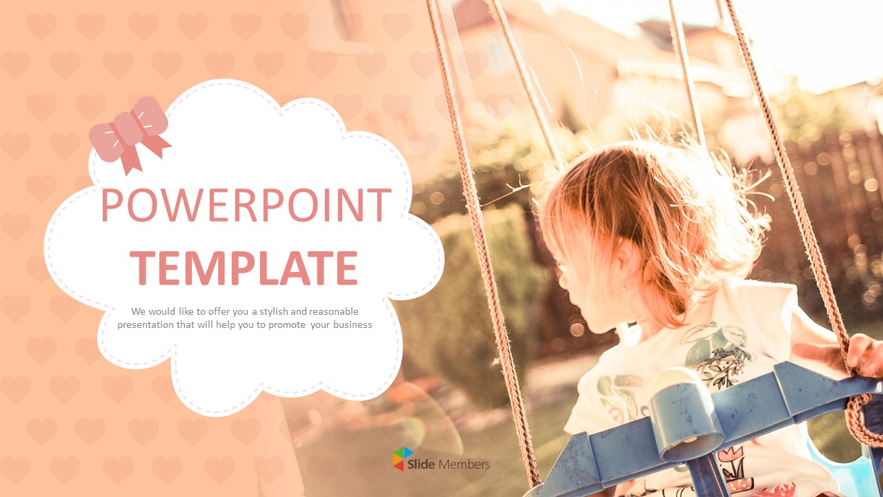 Free PowerPoint Template Design - A Playground on a warm afternoon