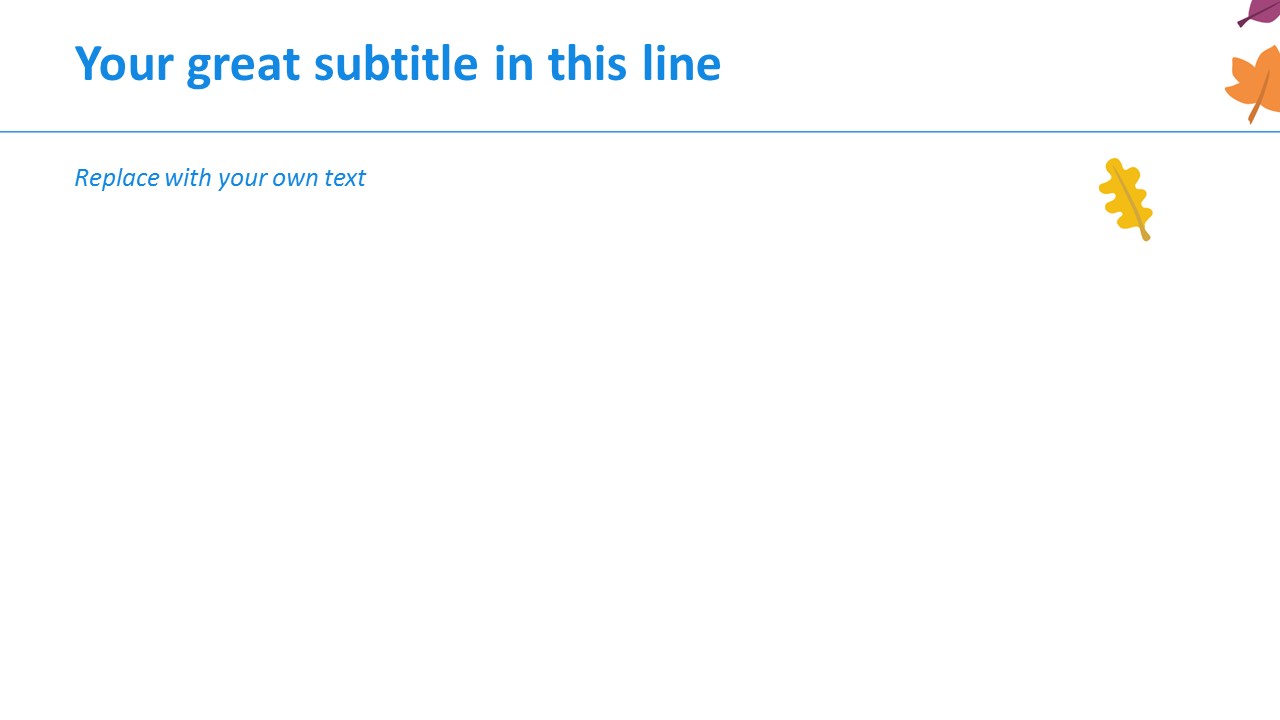 Free PPT Template - Blue Sky and Fallen Leaves