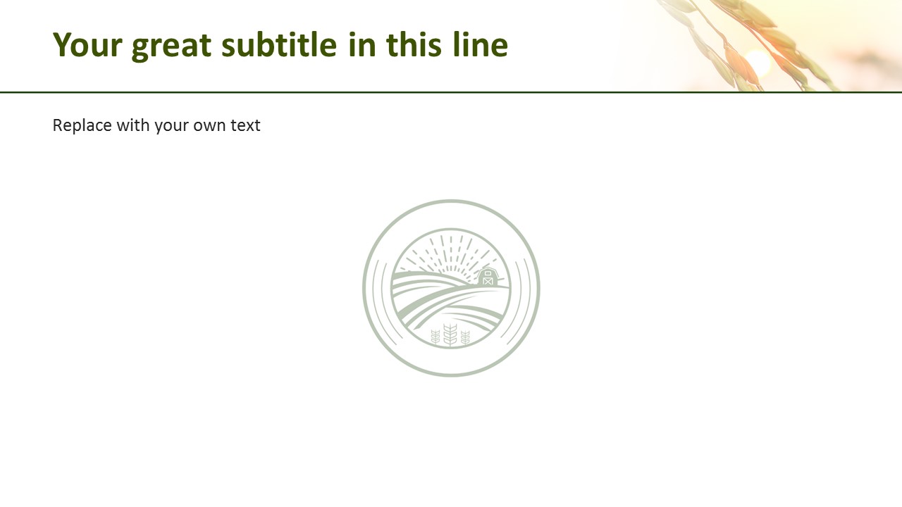 Free Presentation Template - Autumn Rice Plant