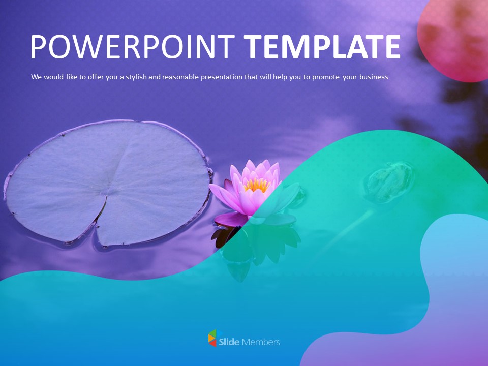 PowerPoint Free - Lotus flower in the lake