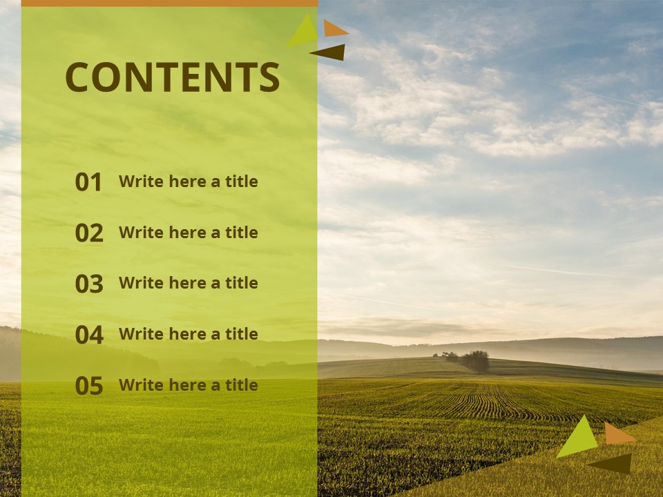 PowerPoint Templates Free Download - Sunset Field