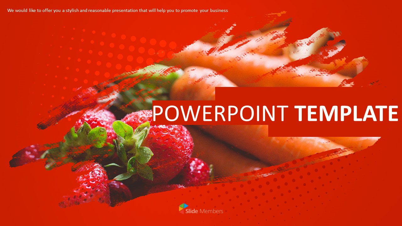PPT Design Free Download - Strawberry and Carrot