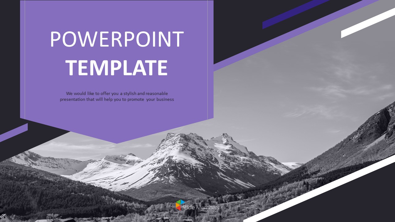The Alps in Black and White - Free Presentation Templates