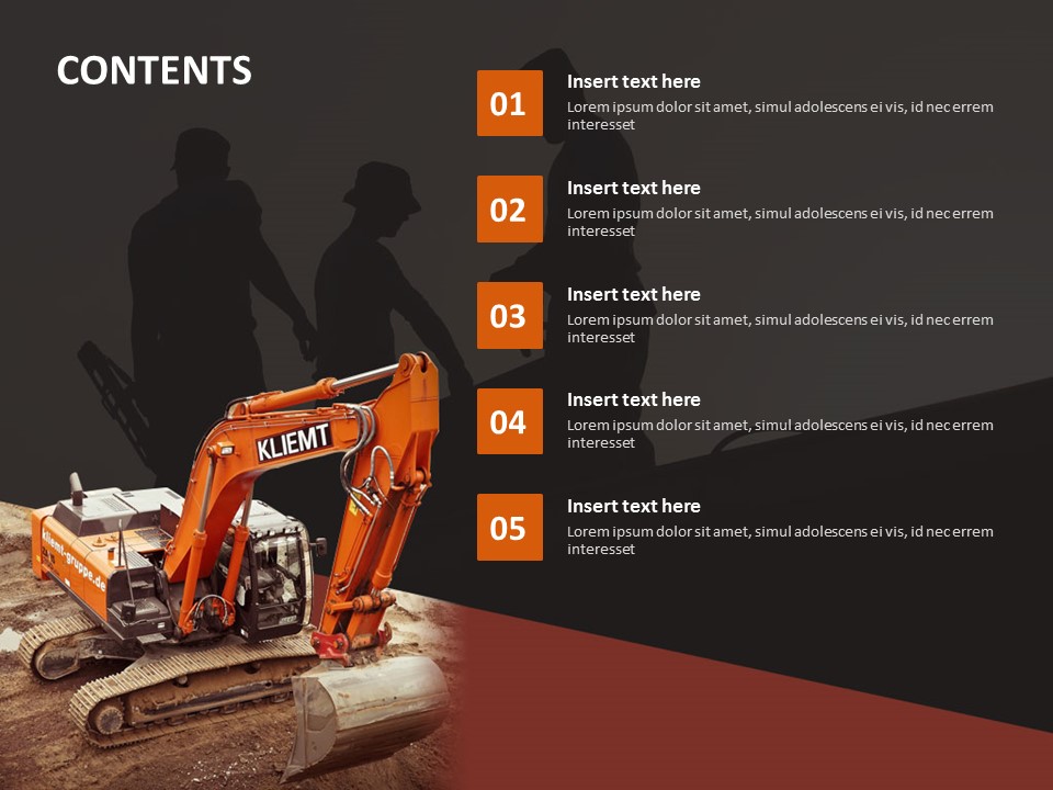 Excavators - Free PowerPoint Backgrounds