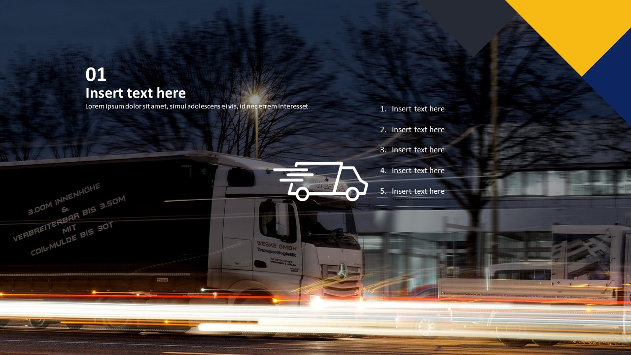 Food Distribution Trucks - Free Powerpoint Templates Design