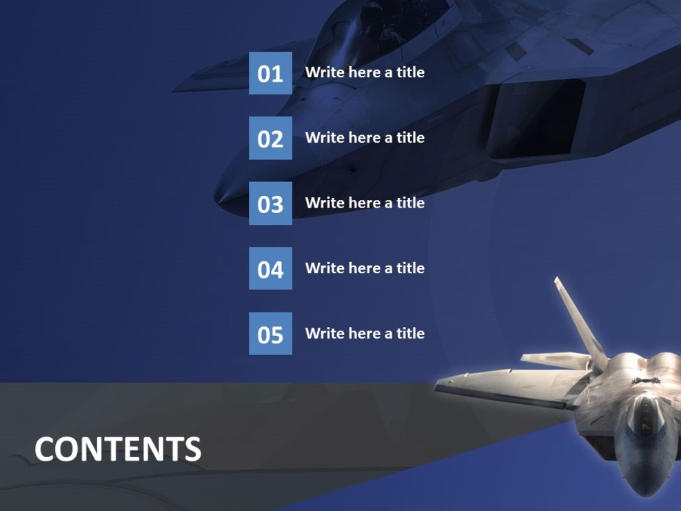 Free PPT Presentations - A Flying Fighter Plane